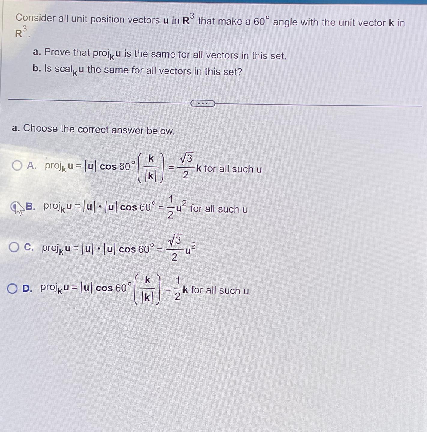 Solved Consider all unit position vectors u ﻿in R3 ﻿that | Chegg.com