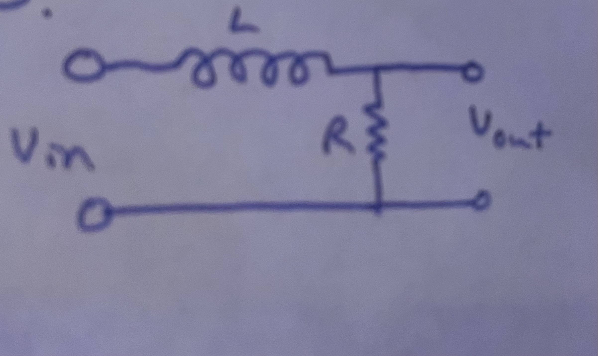 Solved Find the voltage gain of the following LR circuit at | Chegg.com