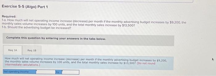 Solved Required information Exercise 5-5 (Algo) Changes in | Chegg.com