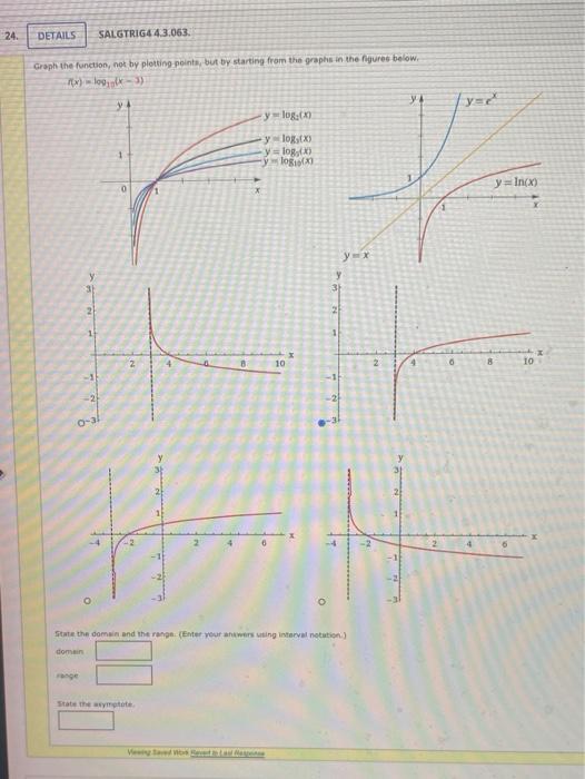Solved 24. DETAILS SALGTRIG4 4.3.063 Graph the function, not | Chegg.com