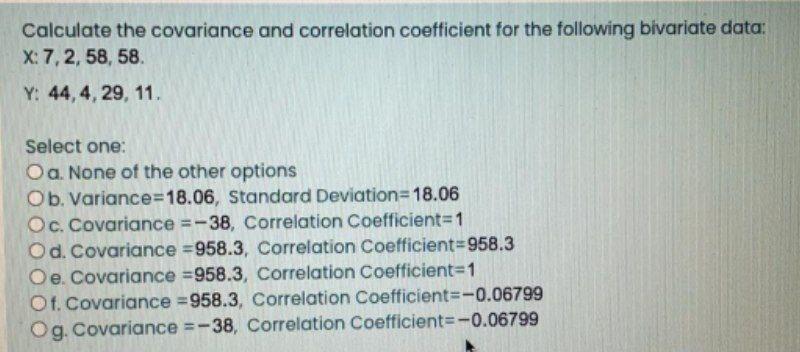 Solved Calculate the covariance and correlation coefficient | Chegg.com