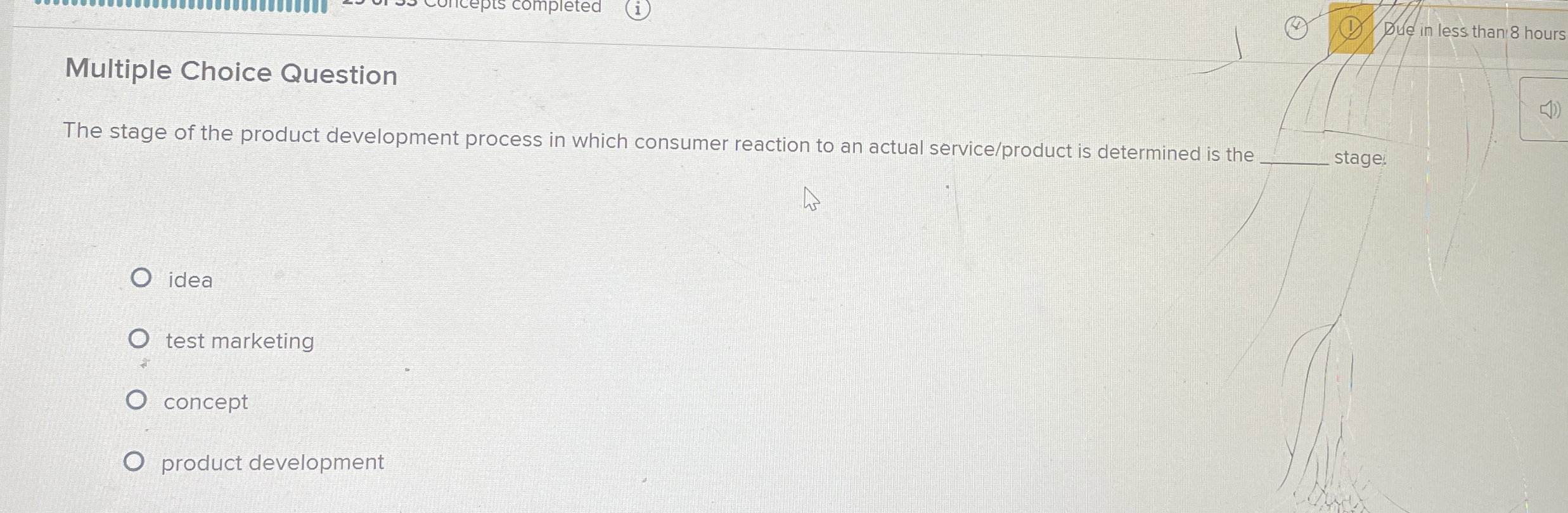 Solved Multiple Choice QuestionThe stage of the product | Chegg.com