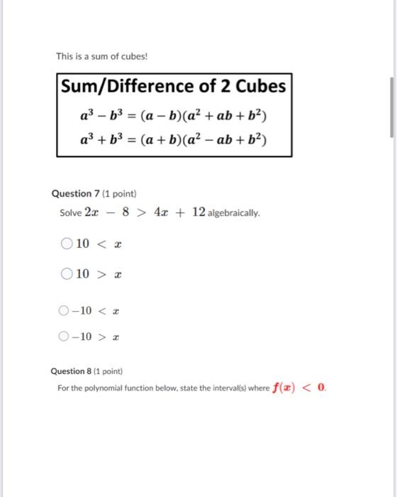 Solved Question 1 (1 point) Swed Describe the end behaviour | Chegg.com