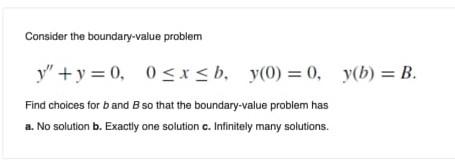 Solved Consider the boundary-value problem | Chegg.com