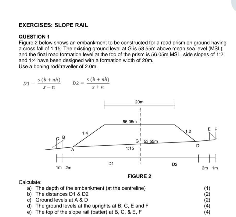 Solved EXERCISES: SLOPE RAILQUESTION 1Figure 2 ﻿below shows | Chegg.com