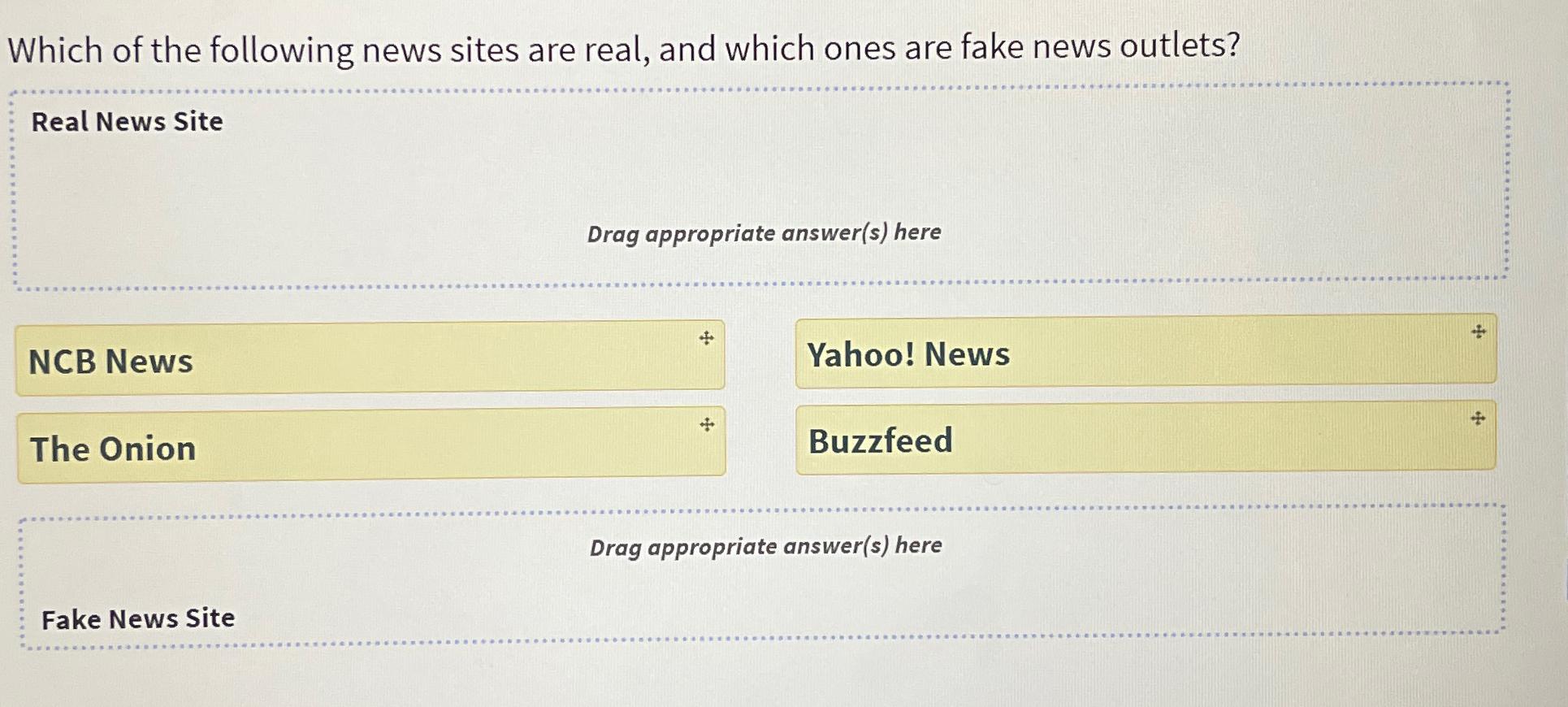 Solved Which of the following news sites are real, and which | Chegg.com