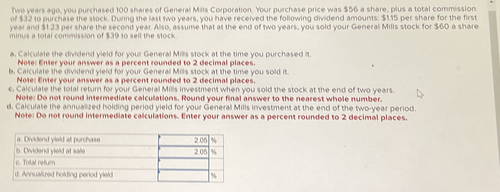 Solved Two years ago, you purchased 100 ﻿shares of General | Chegg.com