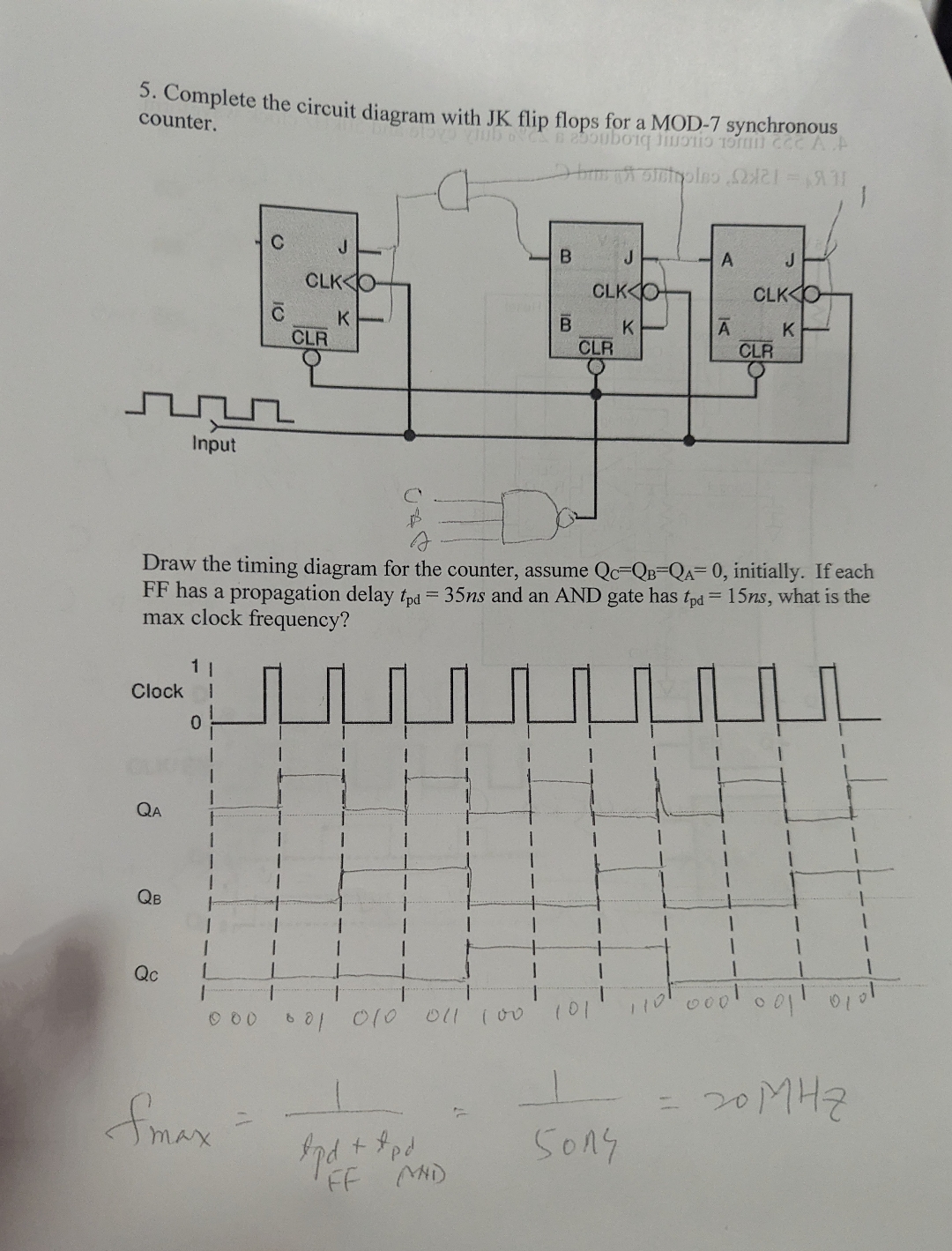 what makes the delay happen on QA pulse 110 ﻿Complete | Chegg.com