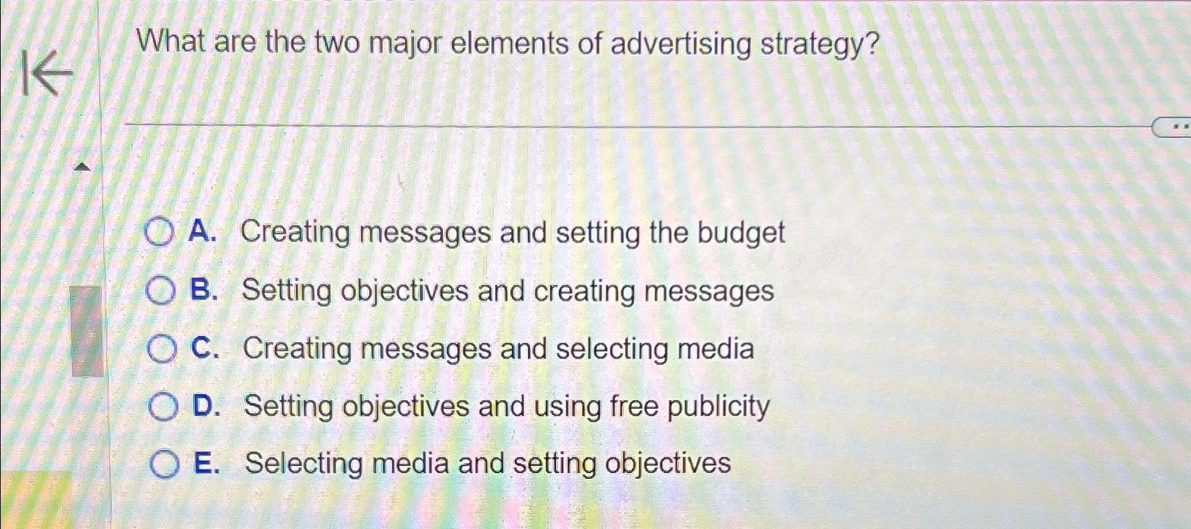 Solved What are the two major elements of advertising | Chegg.com