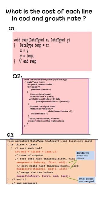 Solved What is the cost of each line in cod and grouth rate | Chegg.com