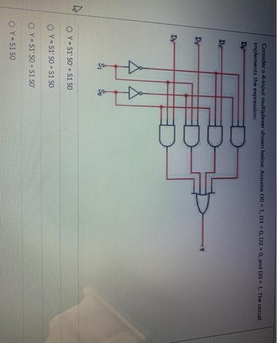 Solved Consider a 4-input multiplexer shown below. Assume | Chegg.com