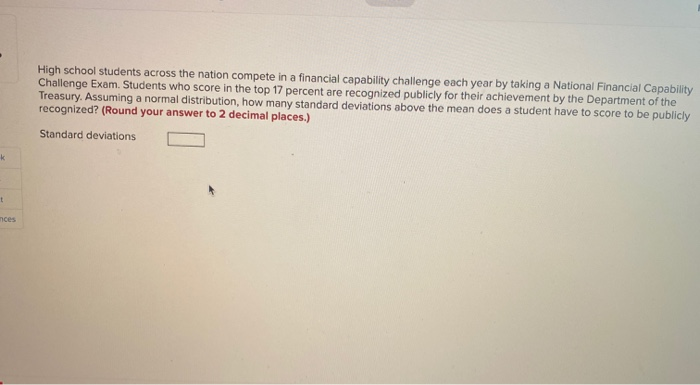 Solved High school students across the nation compete in a | Chegg.com