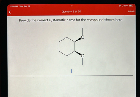 Solved Provide the correct systematic name for the compound | Chegg.com