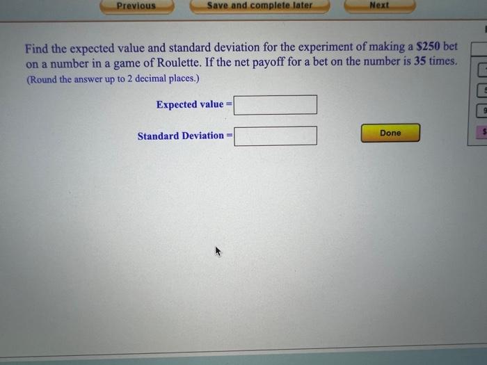 Find the expected value and standard deviation for | Chegg.com