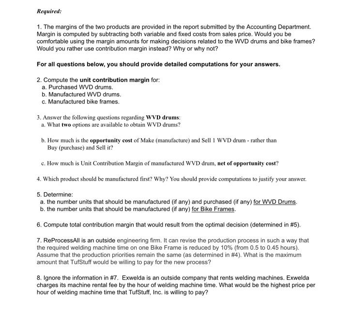 Solved Case: Utilization of a Constrained Resource TulStuff, | Chegg.com