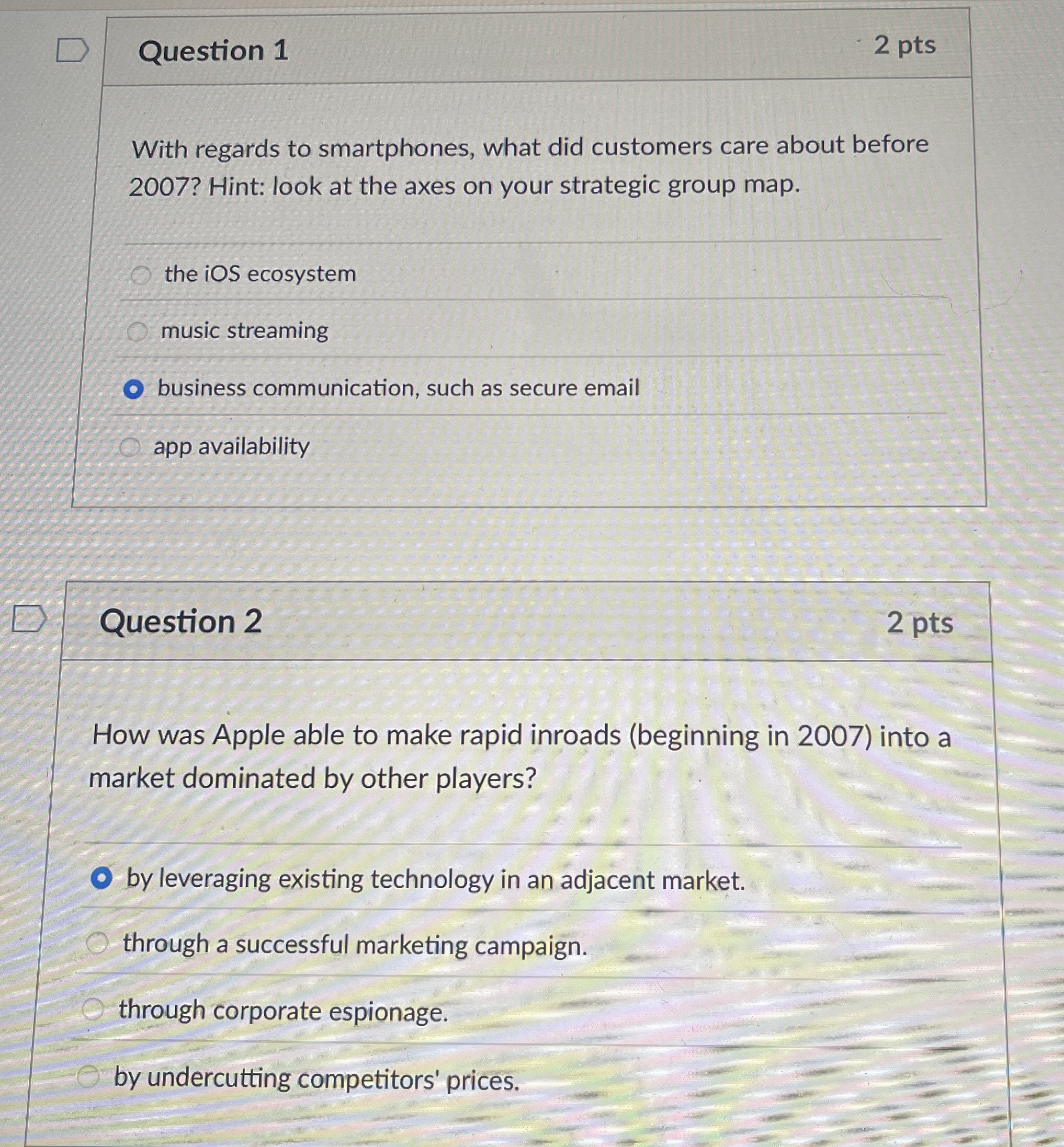 Solved Question 12 ﻿ptsWith regards to smartphones, what did | Chegg.com