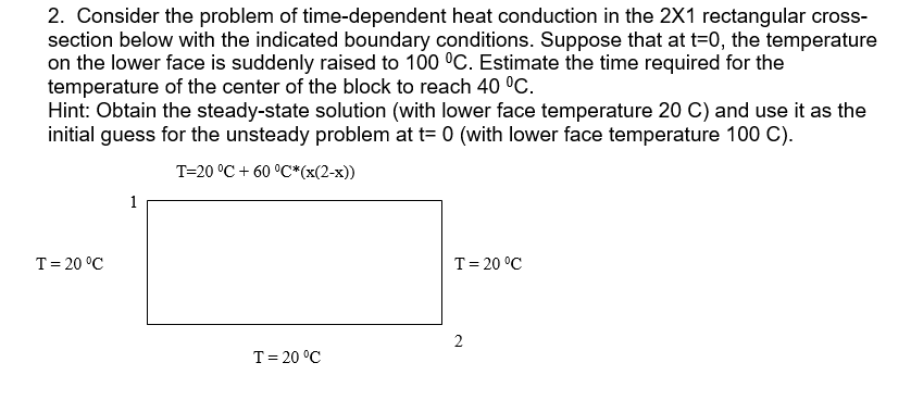 Solved Consider The Problem Of Time Dependent Heat