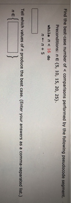 Solved Find the best-case number of