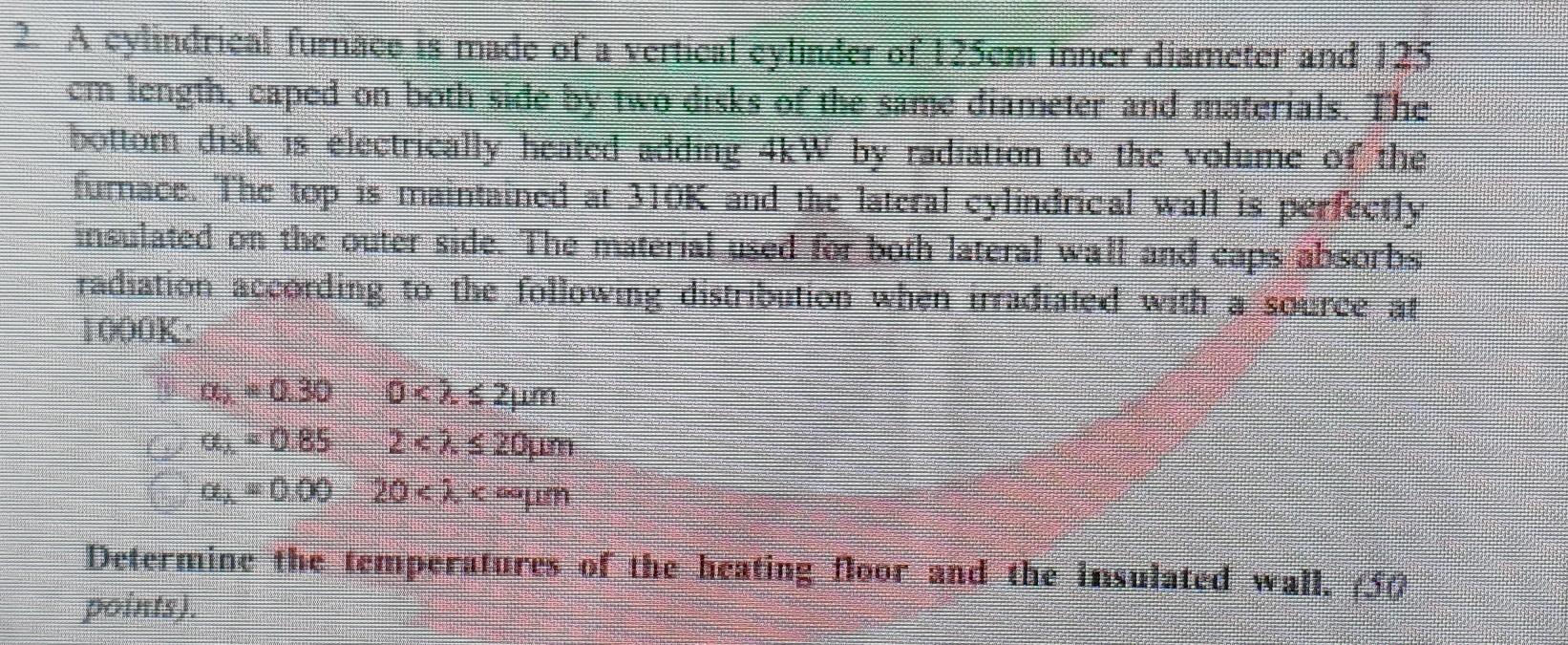 2. A cylindrical furnace is made of a vertical | Chegg.com
