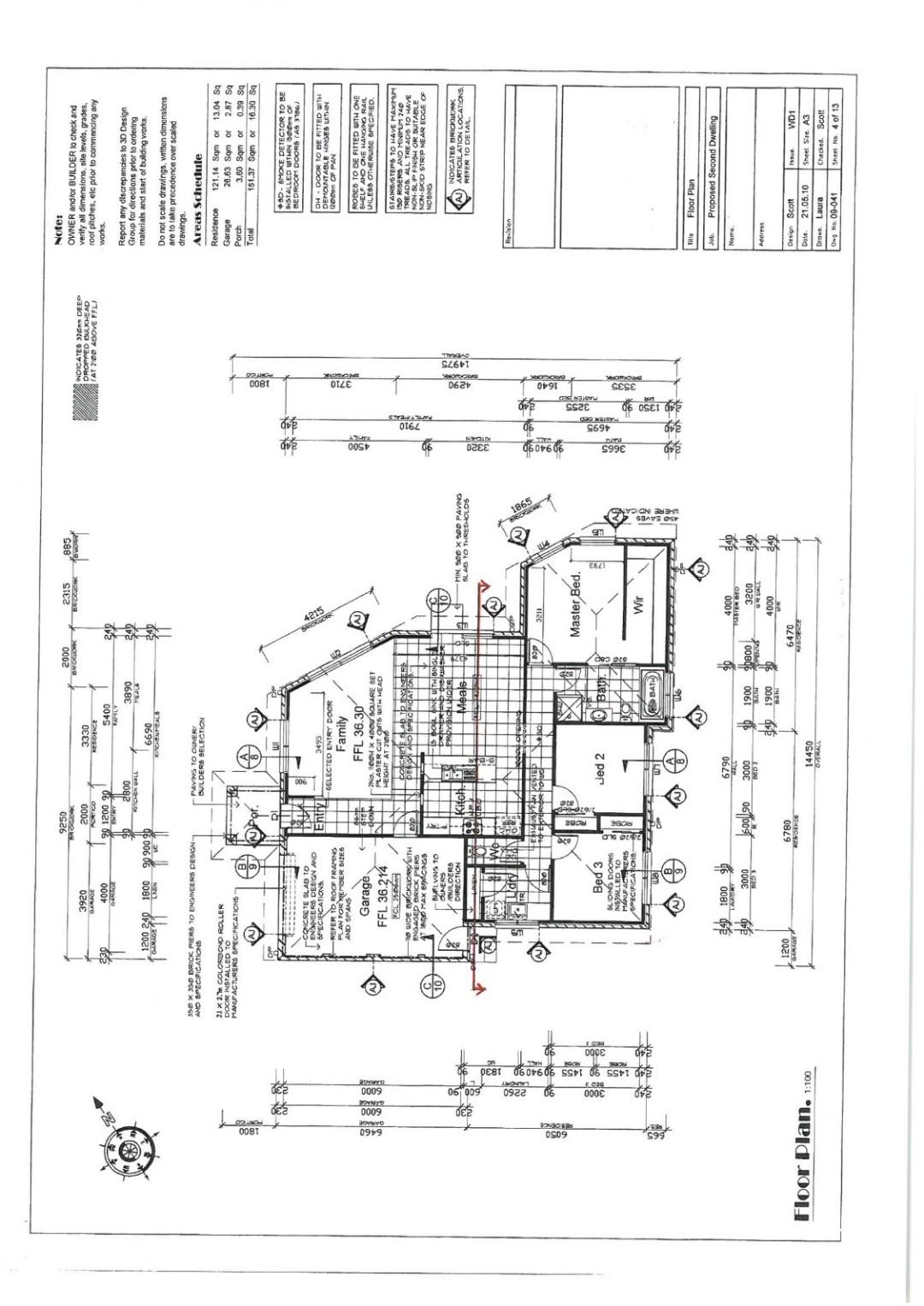 Using the floor plan shown above, draw a section view | Chegg.com