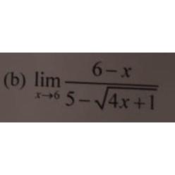 Solved (b) limx→66-x5-4x+12 | Chegg.com