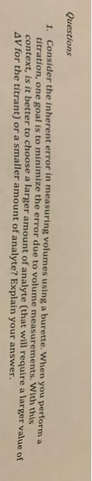 Solved Questions 1. Consider the inherent error in measuring | Chegg.com