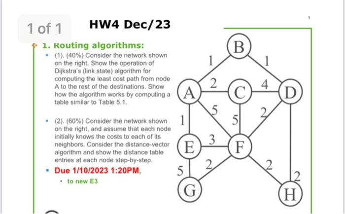 Solved HW4 Dec/23 1. Kouting algorithms: - (1). (40%) | Chegg.com