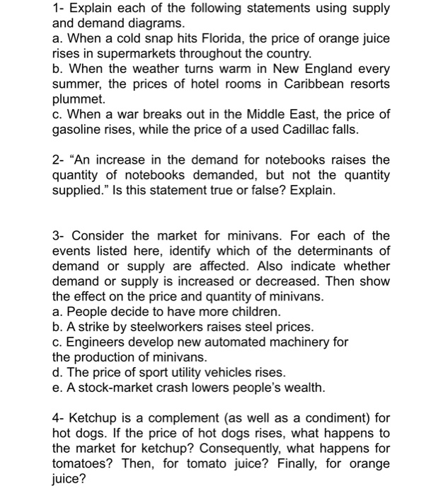 Solved 1- Explain each of the following statements using | Chegg.com