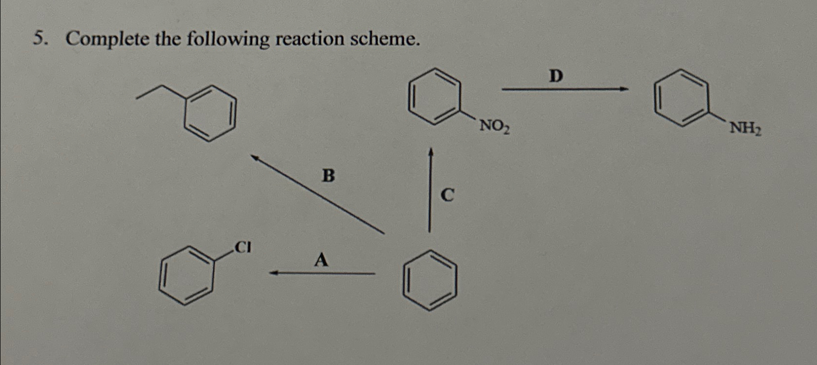Solved Complete the following reaction scheme.BC+?A | Chegg.com