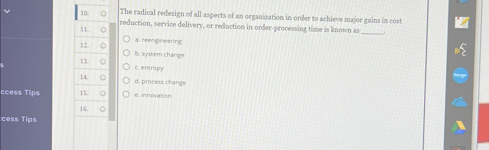 Solved The radical redesign of all aspects of an | Chegg.com