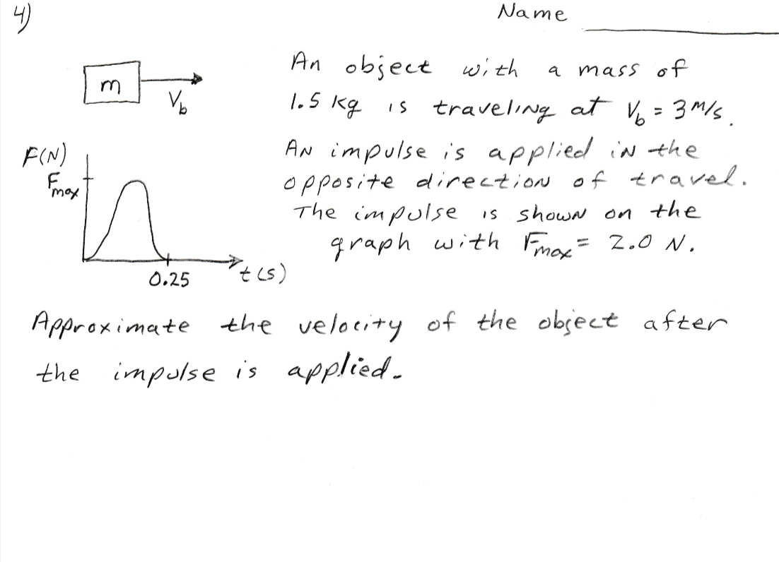 Solved An object with a mass of 1.5kg traveling at Vb=3m/s. | Chegg.com