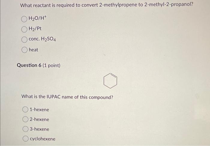 Solved What reactant is required to convert 2-methylpropene | Chegg.com