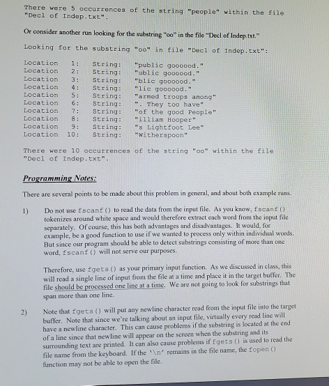Solved Program 2-Detecting Substrings Introduction A very | Chegg.com