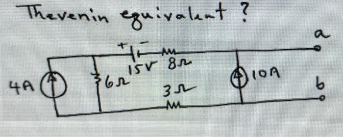 Solved Thevenin equivalent? | Chegg.com