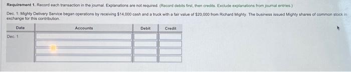 Solved Requirement 1. Record each transaction in the journal | Chegg.com