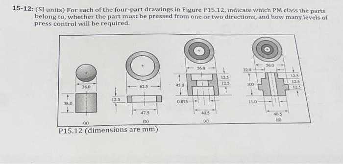 Solved 15-12: (SI units) For each of the four-part drawings | Chegg.com