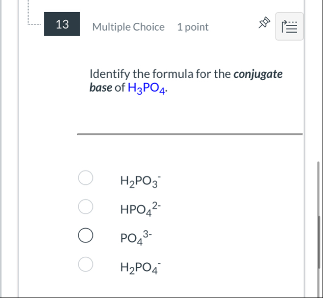 Solved Multiple Choice1 ﻿pointIdentify the formula for the | Chegg.com