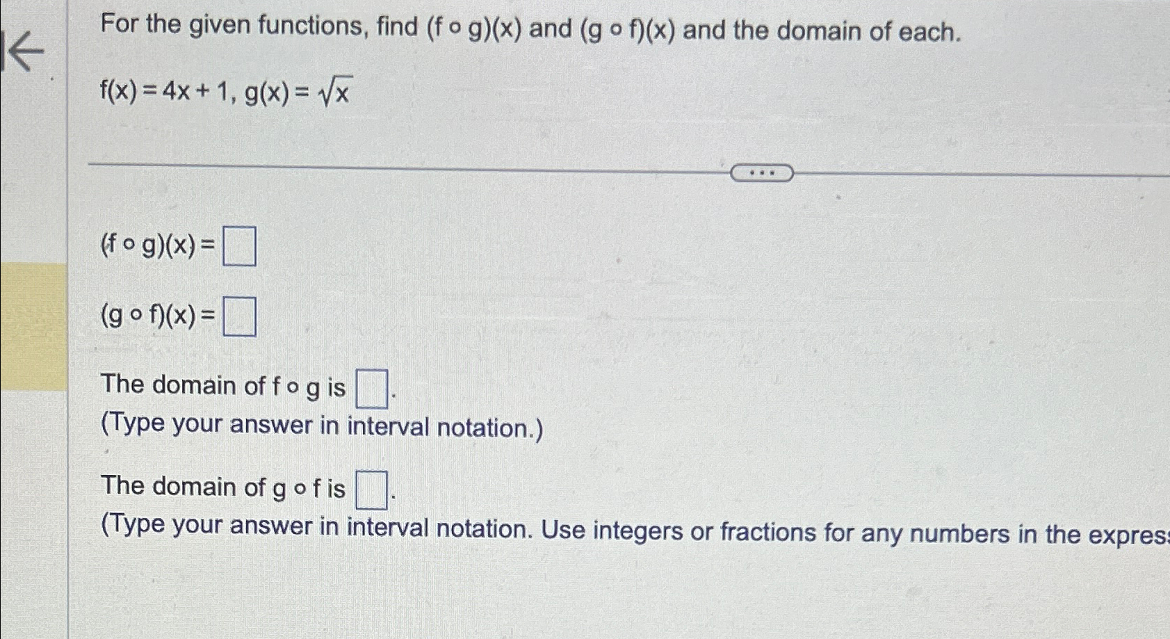 Solved For the given functions, find (f@g)(x) ﻿and (g@f)(x) | Chegg.com