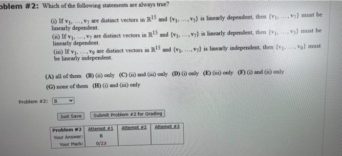 Solved blem \#2: Which of the following statements are | Chegg.com