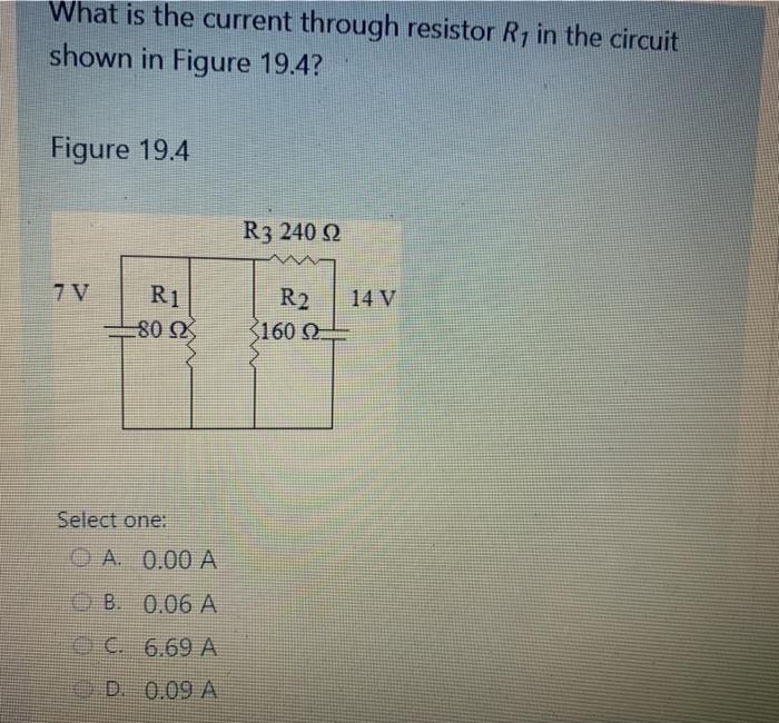 Solved What is the current through resistor R7 in the | Chegg.com