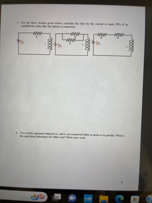 Solved 3. For the three circuits given below, calculate the | Chegg.com