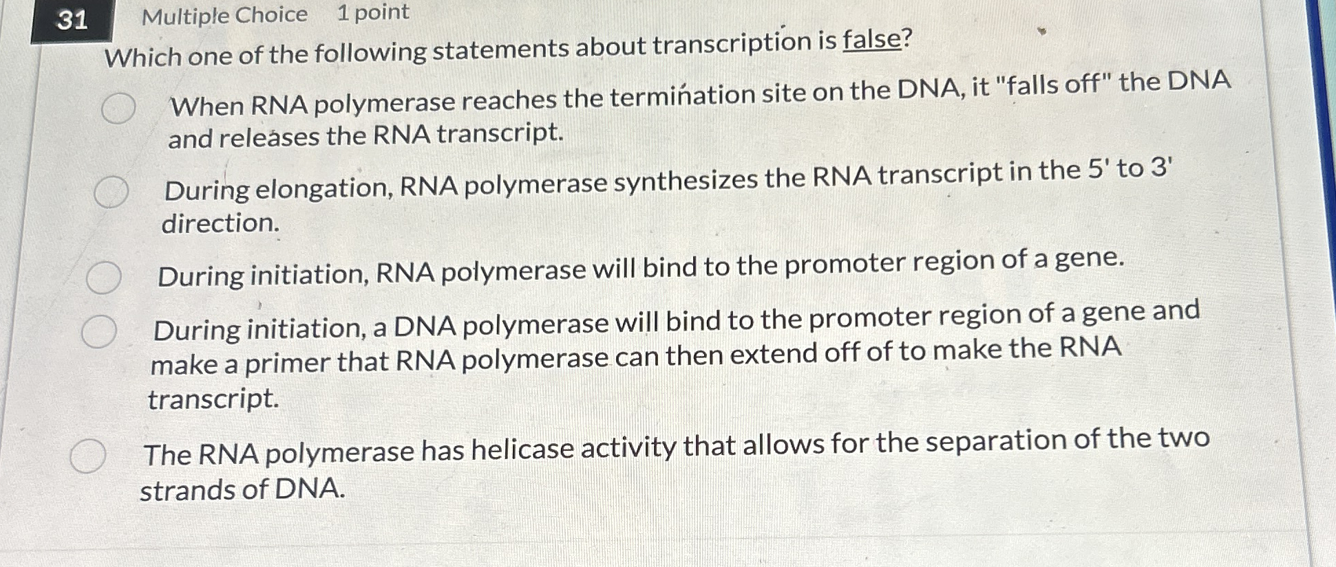 Solved 31Multiple Choice1 ﻿pointWhich one of the following | Chegg.com