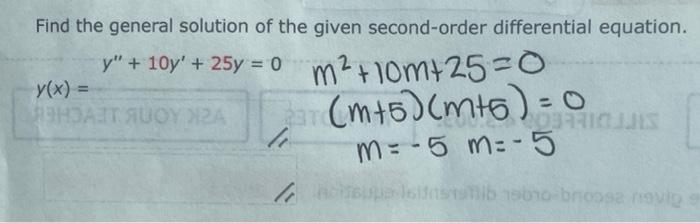 Solved Find the general solution of the given second-order | Chegg.com