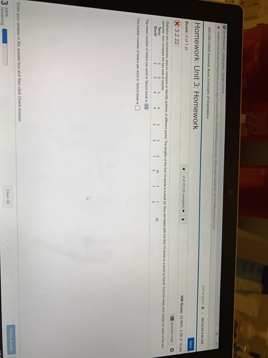 Solved VED ZONE Do Homework-green.ogle Chrome • | Chegg.com
