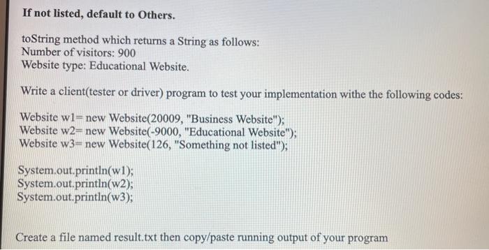 Solved Write A Class Named Website Encapsulating The Concept