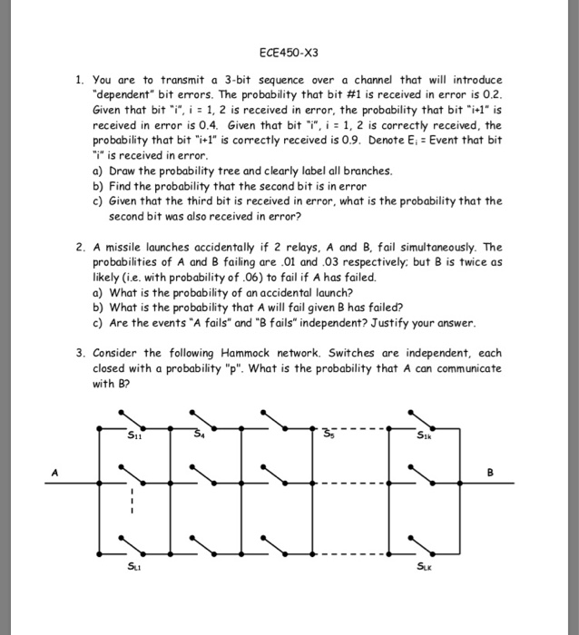 ECE450-X3 1. You are to transmit a 3-bit sequence | Chegg.com