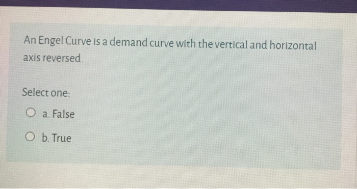 Solved An Engel Curve is a demand curve with the vertical | Chegg.com