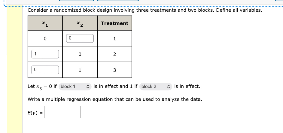 Solved Consider a randomized block design involving three | Chegg.com