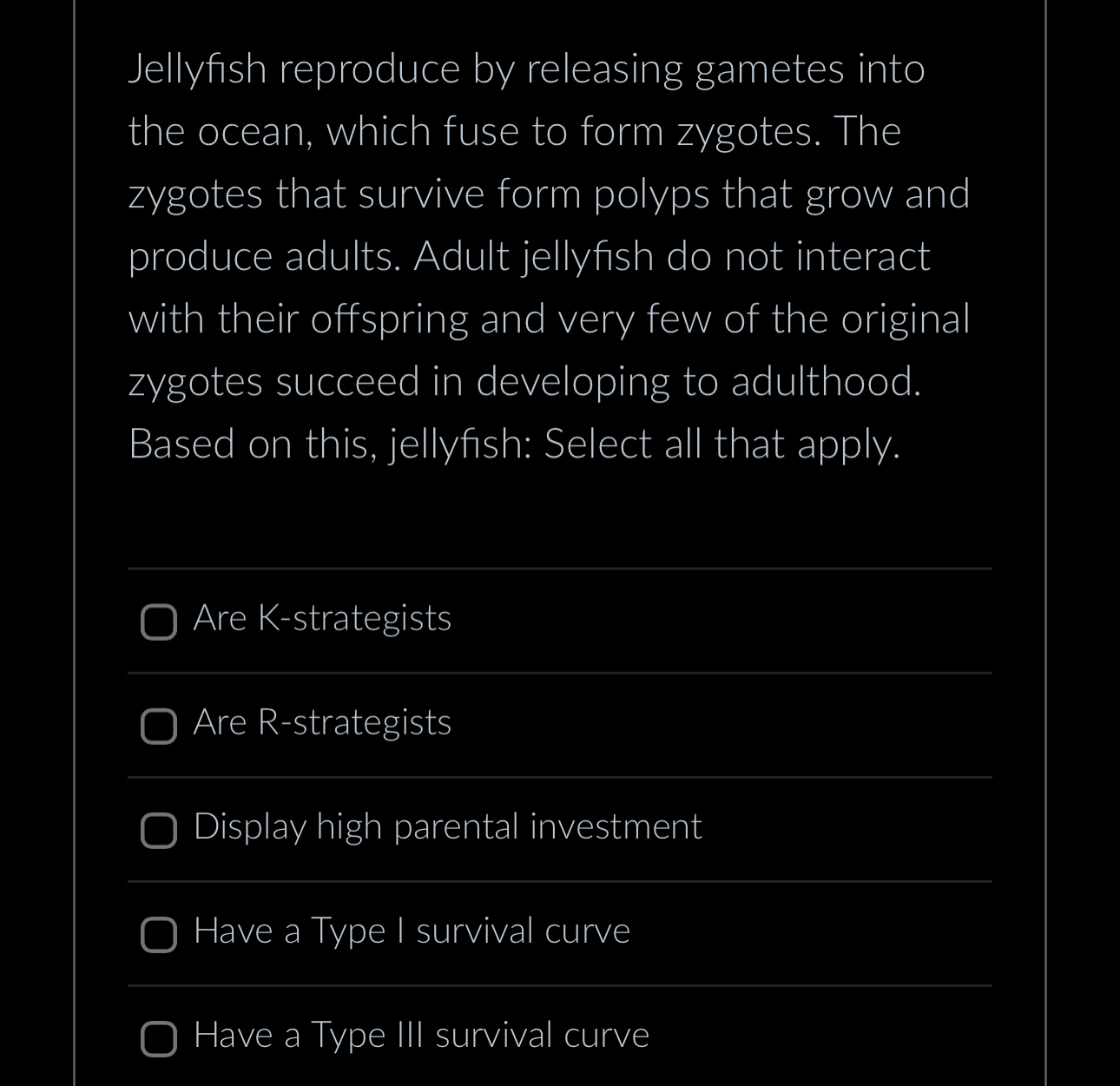 Solved Jellyfish reproduce by releasing gametes into the | Chegg.com
