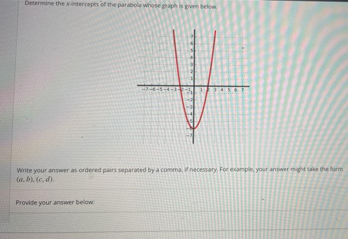 Solved Determine the x-intercepts of the parabola whose | Chegg.com